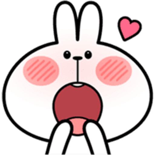Sticker Maker - Spoiled Rabbit "Facial expression"