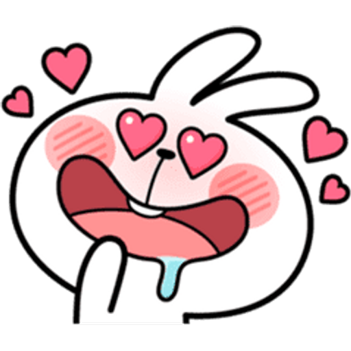 Sticker Maker - Spoiled Rabbit "Facial expression"