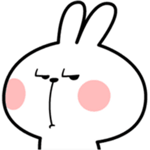 Sticker Maker - Spoiled Rabbit "Facial expression"