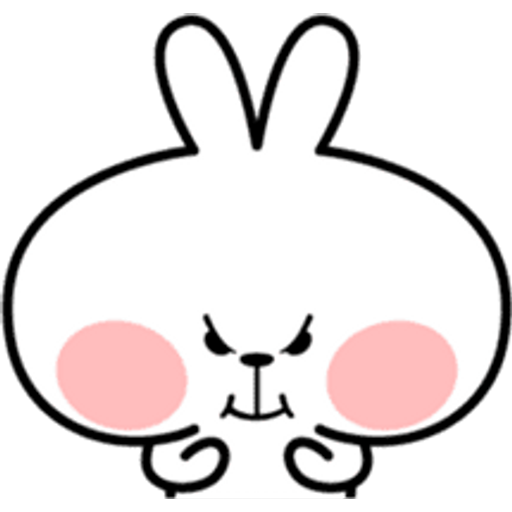 Sticker Maker - Spoiled Rabbit "Facial expression"