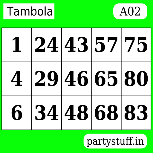 Sticker Maker - Tambola Tickets