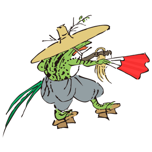 Sticker Maker - The wildlife cartoon of rabbit and frog