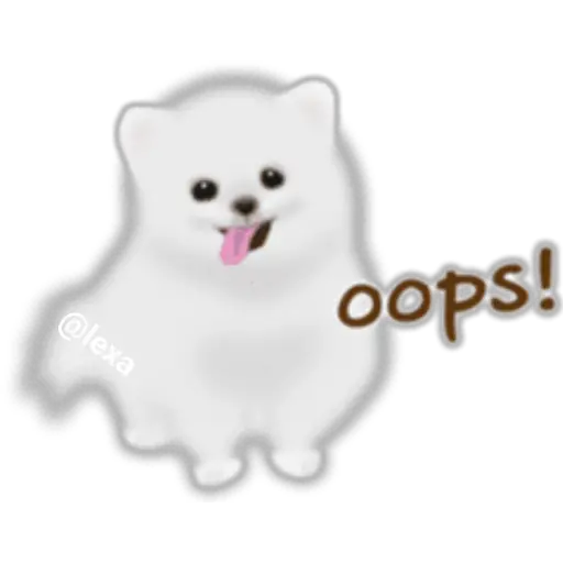 Sticker Maker - ?WHITE baby DOG?