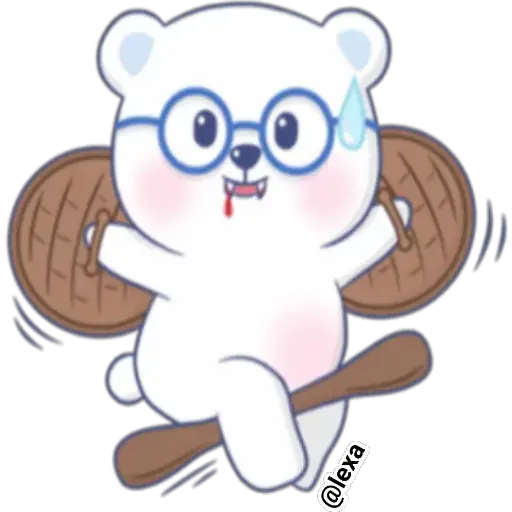 Sticker Maker - ⚪WHITE BEAR⚪