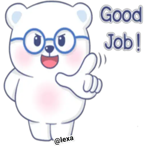 Sticker Maker - ⚪WHITE BEAR⚪