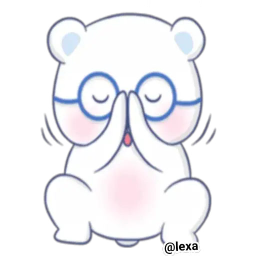 Sticker Maker - ⚪WHITE BEAR⚪