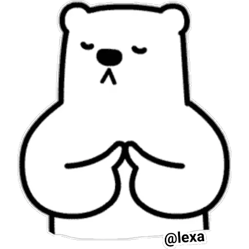 Sticker Maker - White bear