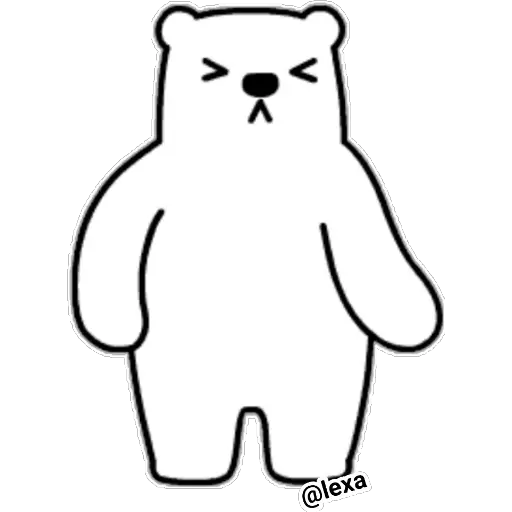 Sticker Maker - White bear