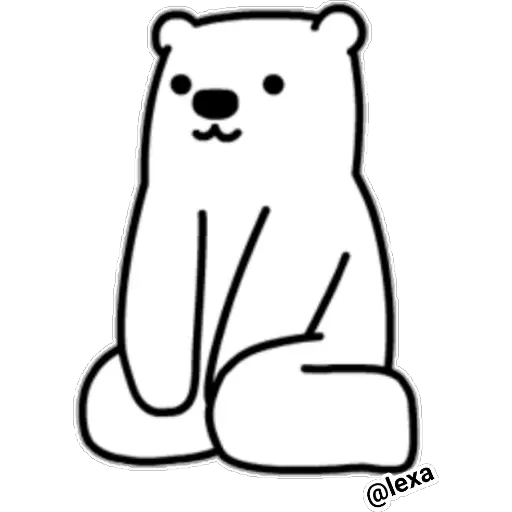 Sticker Maker - White bear