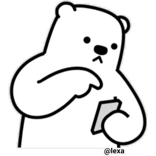 Sticker Maker - White bear