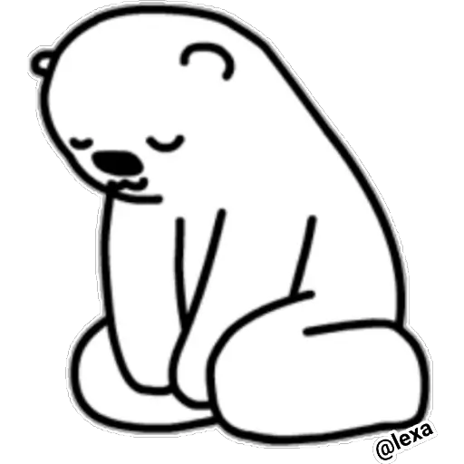 Sticker Maker - White bear