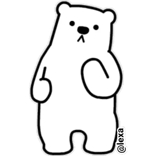 Sticker Maker - White bear
