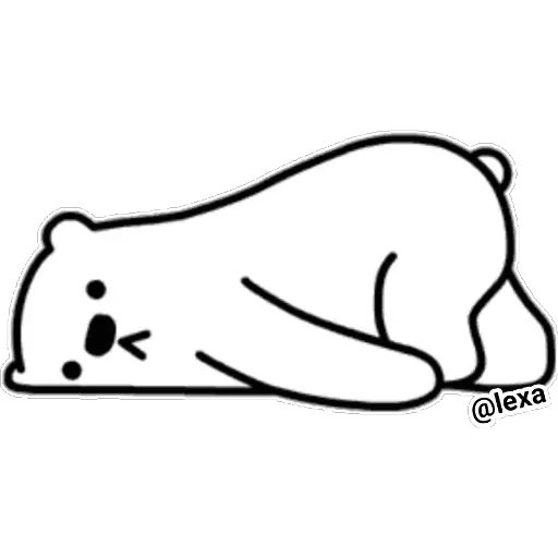 Sticker Maker - White bear