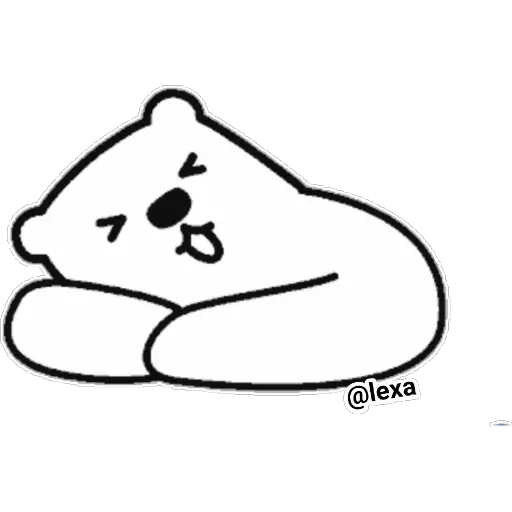 Sticker Maker - White bear